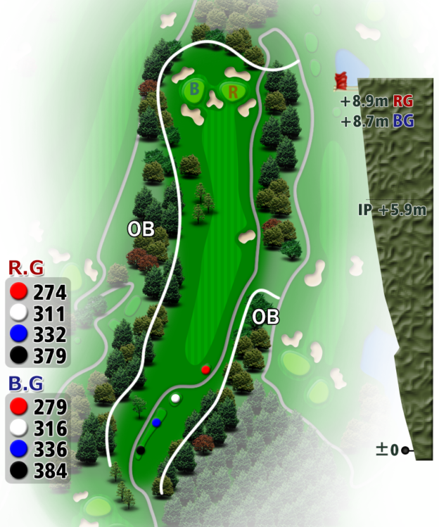 比良コース HOLE4 | 蒲生ゴルフ倶楽部 | 公式ホームページ